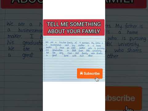 Interview question: Tell me something about your family #interviewquestions #interview#short #shorts