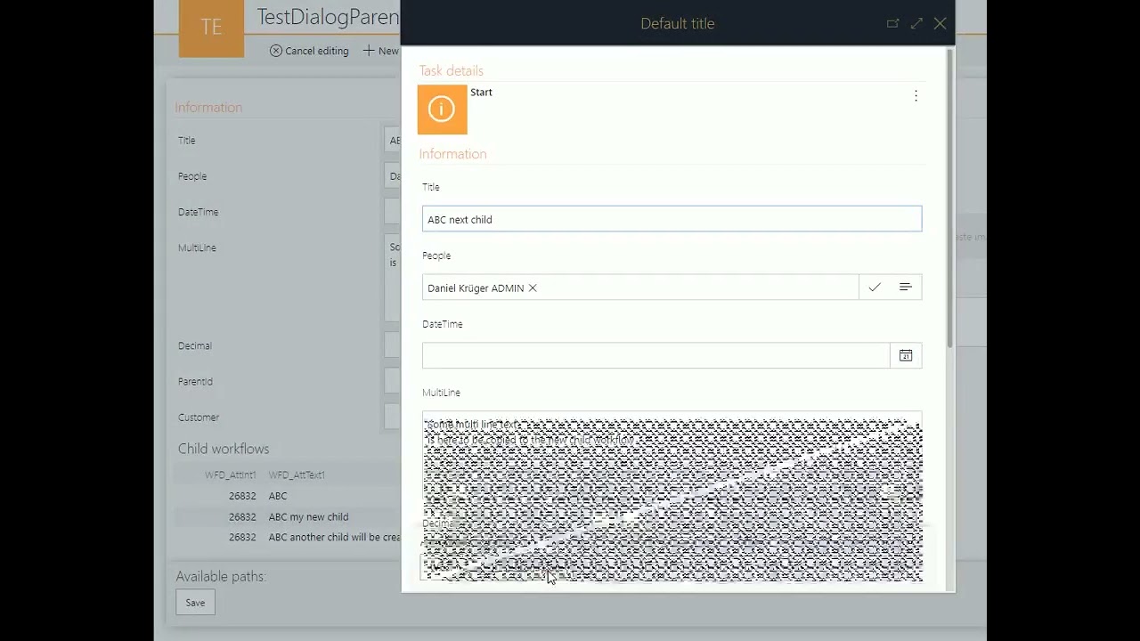 WEBCON BPS: Modal dialog example