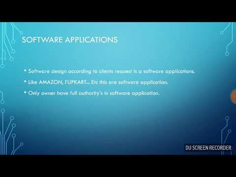types of software 1.Software applications & Software products