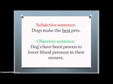 objective vs. subjective