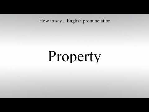 How To Pronounce Property - How To Say: American pronunciation