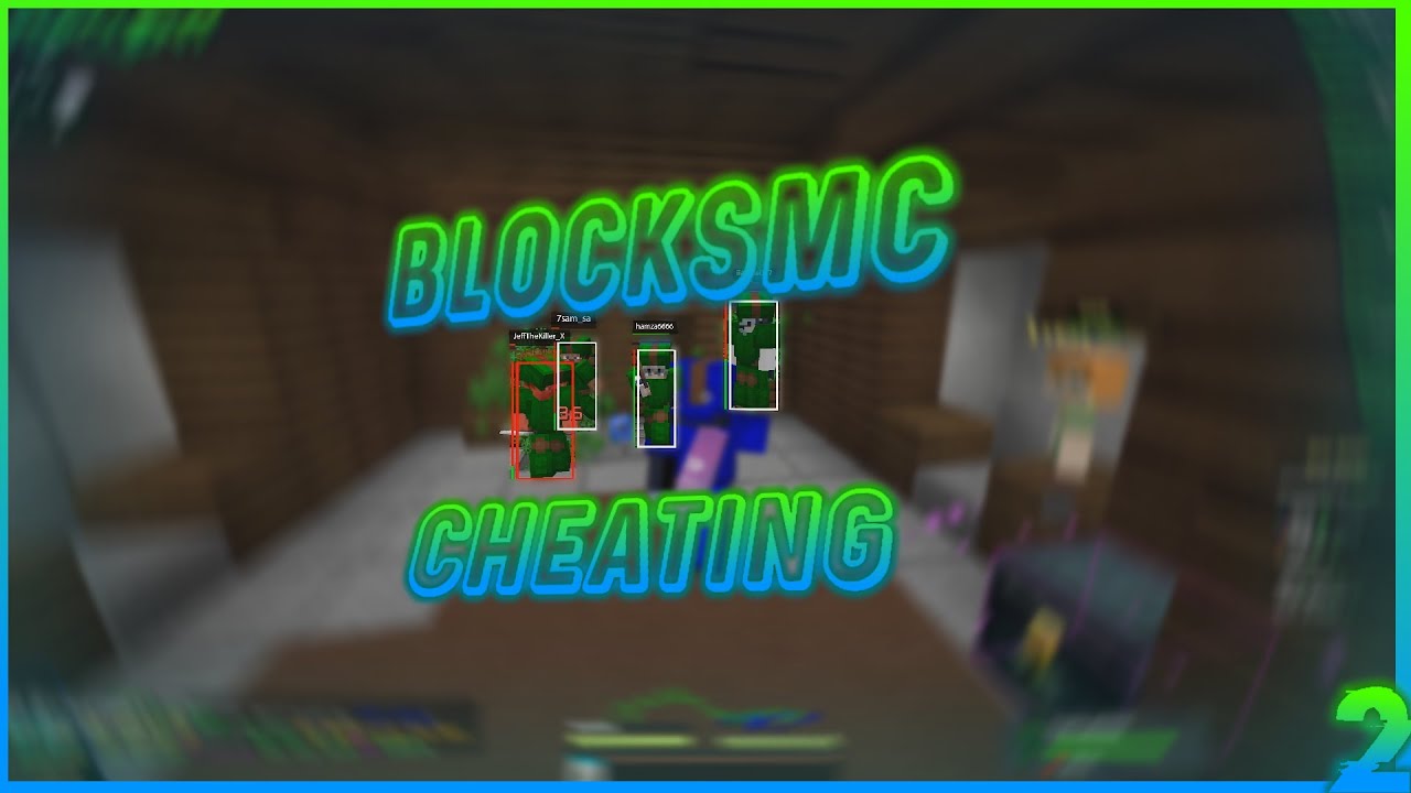 Cheating on BlocksMC Bedwars with FDP Client.