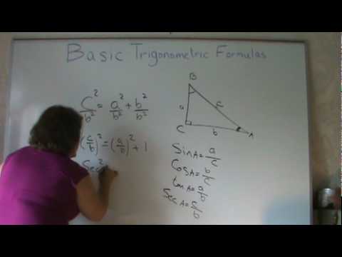 Basic Trigonometric-formulas of Right Triangle