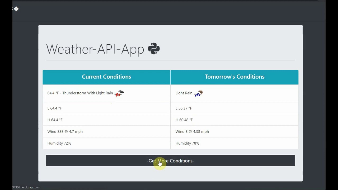 Python Weather App (OpenWeather API)
