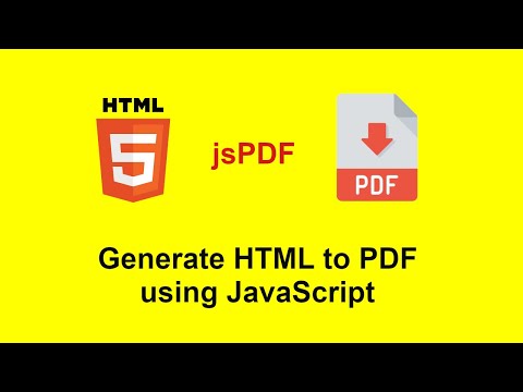 How to convert HTML to PDF using JavaScript
