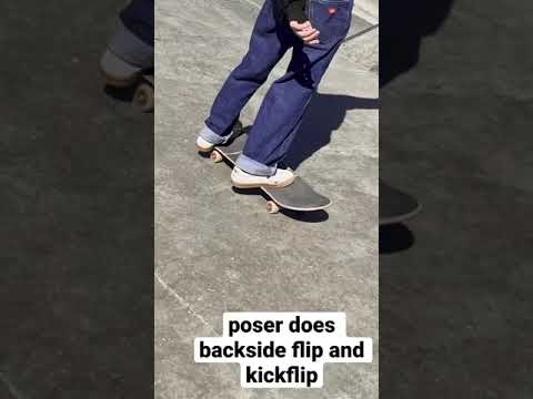 poser tries to do some tricks #skateboarding #poser #blondehair #skate #theories