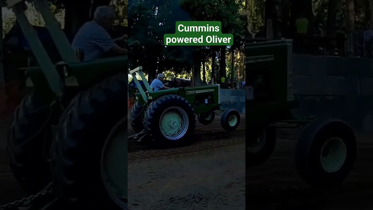 Oliver with a transplant Cummins #cummins #oliver #tractorpulling