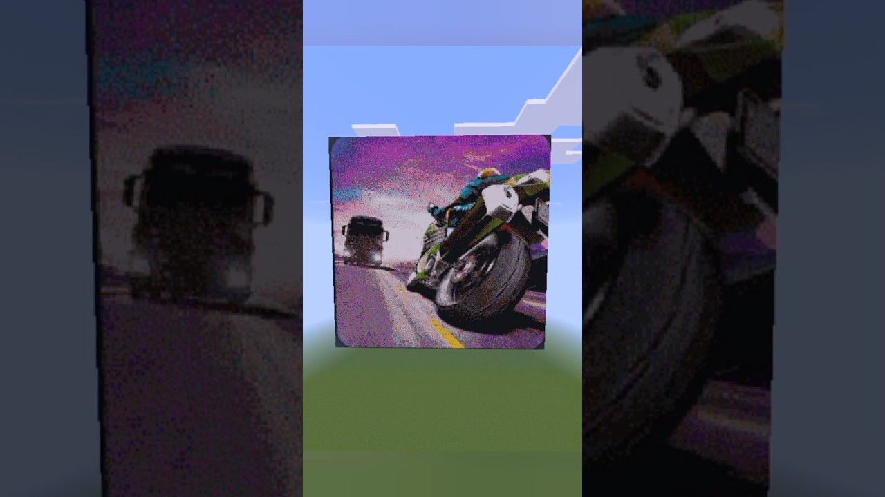 Minecraft traffic racer pixel art❤️#minecraft#gaming#pixelart#shorts#subscribetomychannel