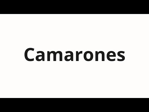 How to pronounce Camarones