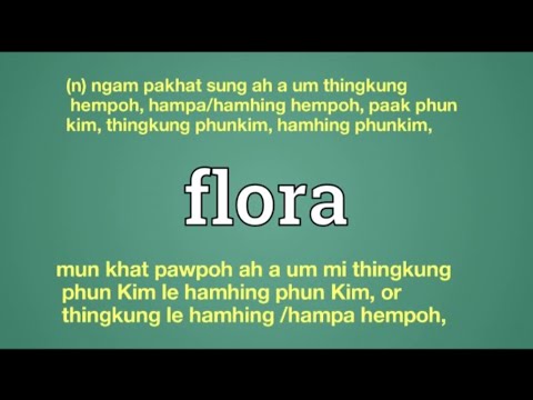 flora meaning in English Ngawn