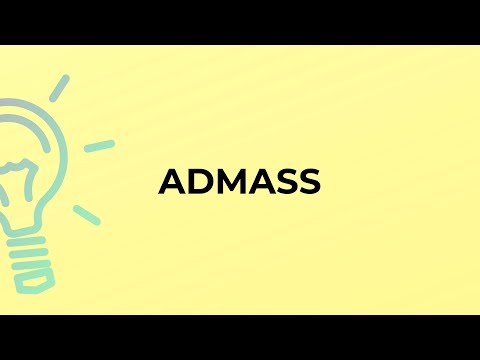 What is the meaning of the word ADMASS?