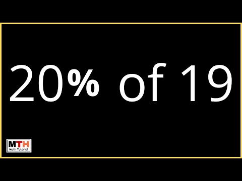 20 percent of 19, Find 20% of 19