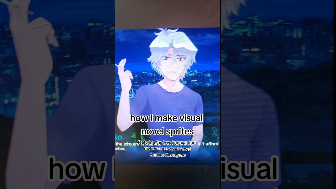 how I make #visualnovel character sprites #visualnovels