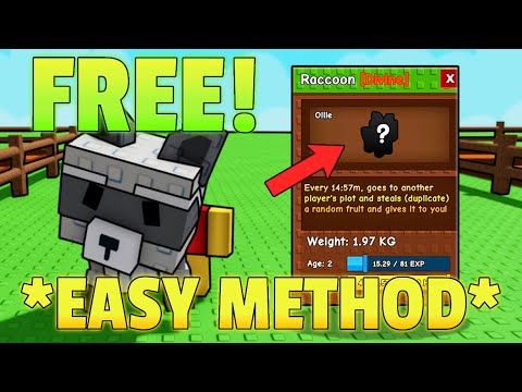 EASIEST Way To Get A Racoon Pet For FREE! | Roblox Grow A Garden