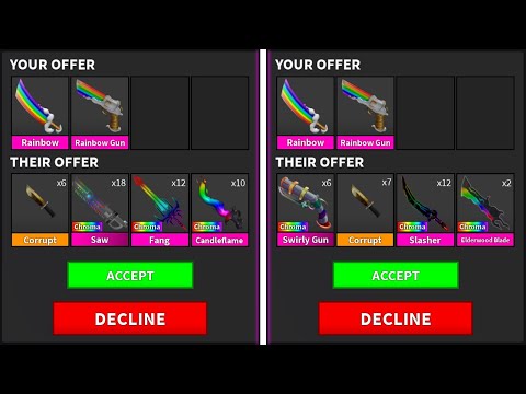 WHAT DO PEOPLE OFFER FOR RAINBOW GODLY IN MM2!