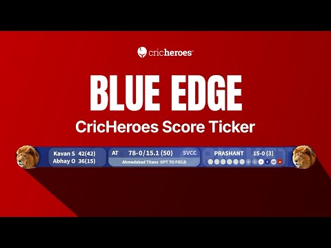 Cricket Live Stream Score Ticker Overlay Templates - CricHeroes