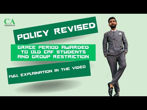 Exciting News for Old CAF Students: Grace Period Awarded |CA |ICAP |CAF ||Saboor Ahmad ||