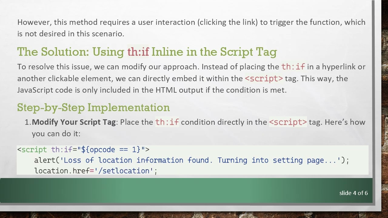 How to Use Thymeleaf th:if to Call a JavaScript Function Automatically