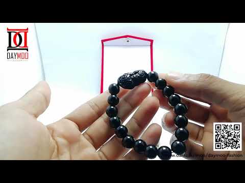 8mm Feng Shui Good Luck Stone Beaded Bracelet For Men Pixiu Guardian Bracelet With Gift Box