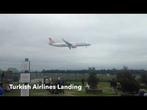 Turkish Airlines Landing At Manchester Airport