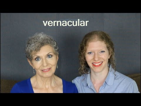 One-Minute Words: vernacular