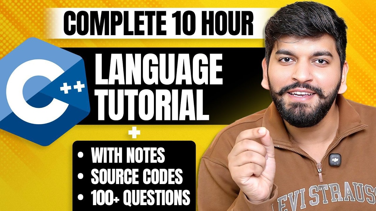 Complete C++ Tutorial in 1 Video || With Notes && Practice Problems