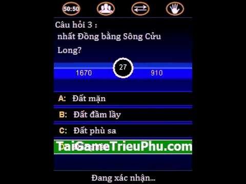 Test Game Ai là triệu Phú trên Mobile.