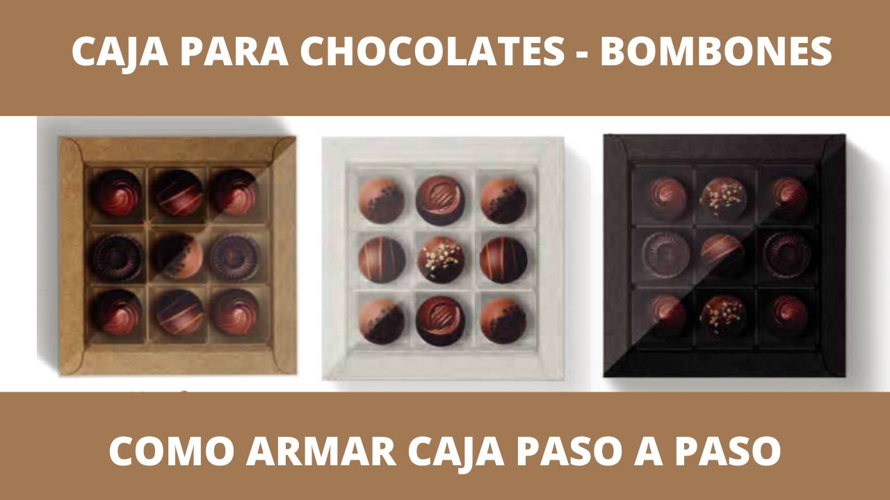CAJA PARA TRUFAS - BOMBONES - CHOCOLATES - COMO SE ARMA