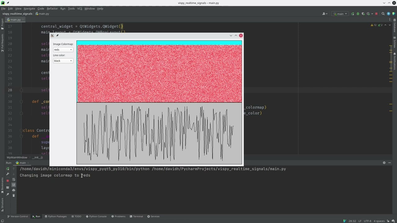 VisPy Realtime Signals Tutorial (Part 2) - Control VisPy from Qt
