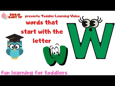 Zoom Learning Video for Toddlers 🔠 Learn new words starting with the letter W 🔡 Fun Learning