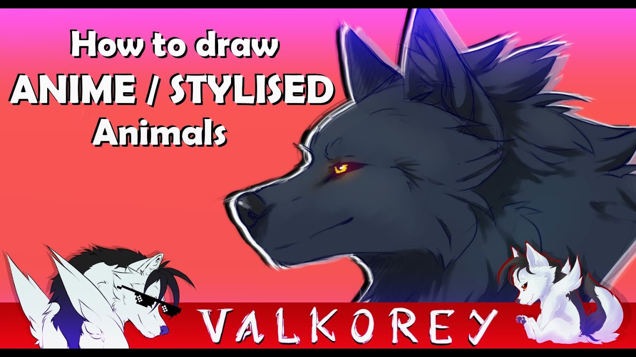 HOW TO DRAW ANIME STYLIZED ANIMALS - easy tutorial