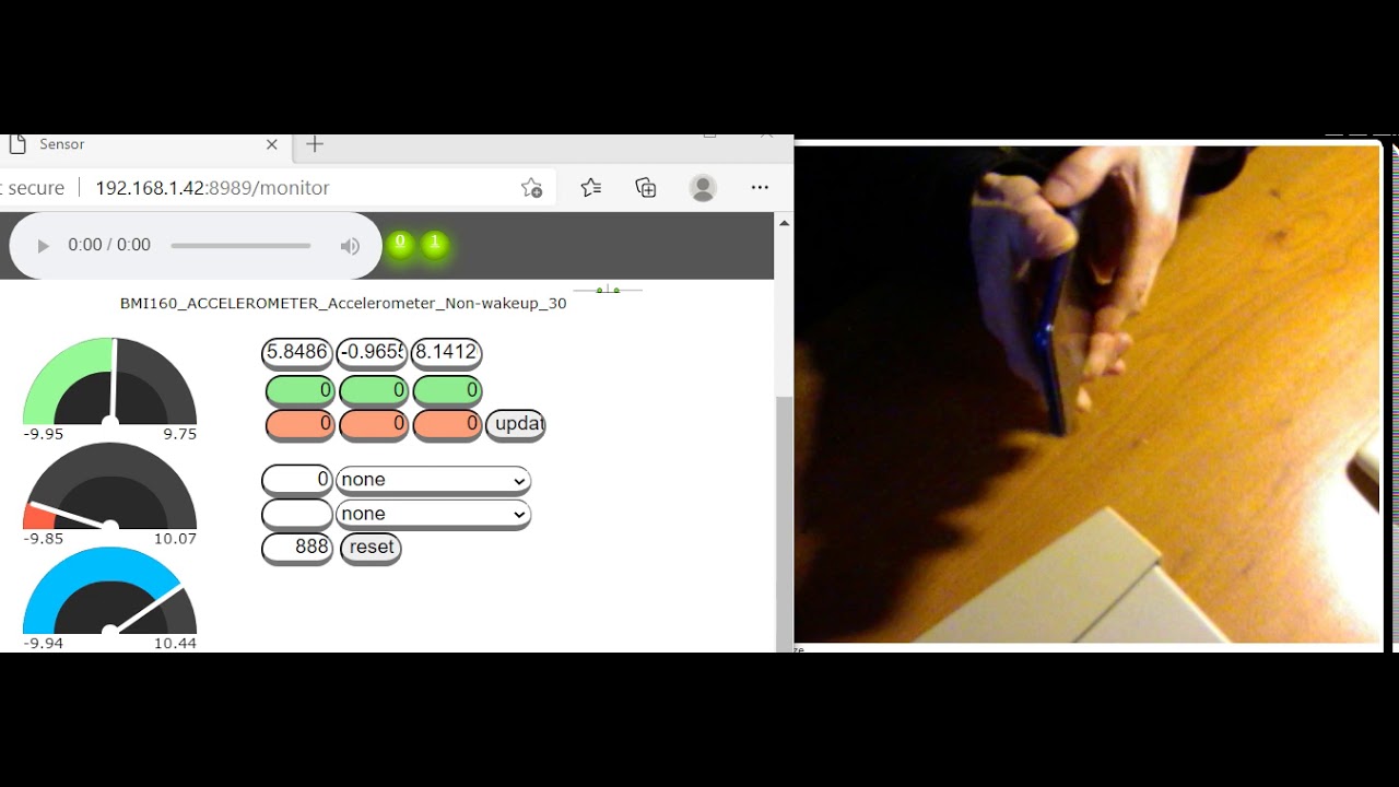 Use the android accelerometer