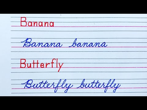How to write words start with B in cursive handwriting | American cursive handwriting practice