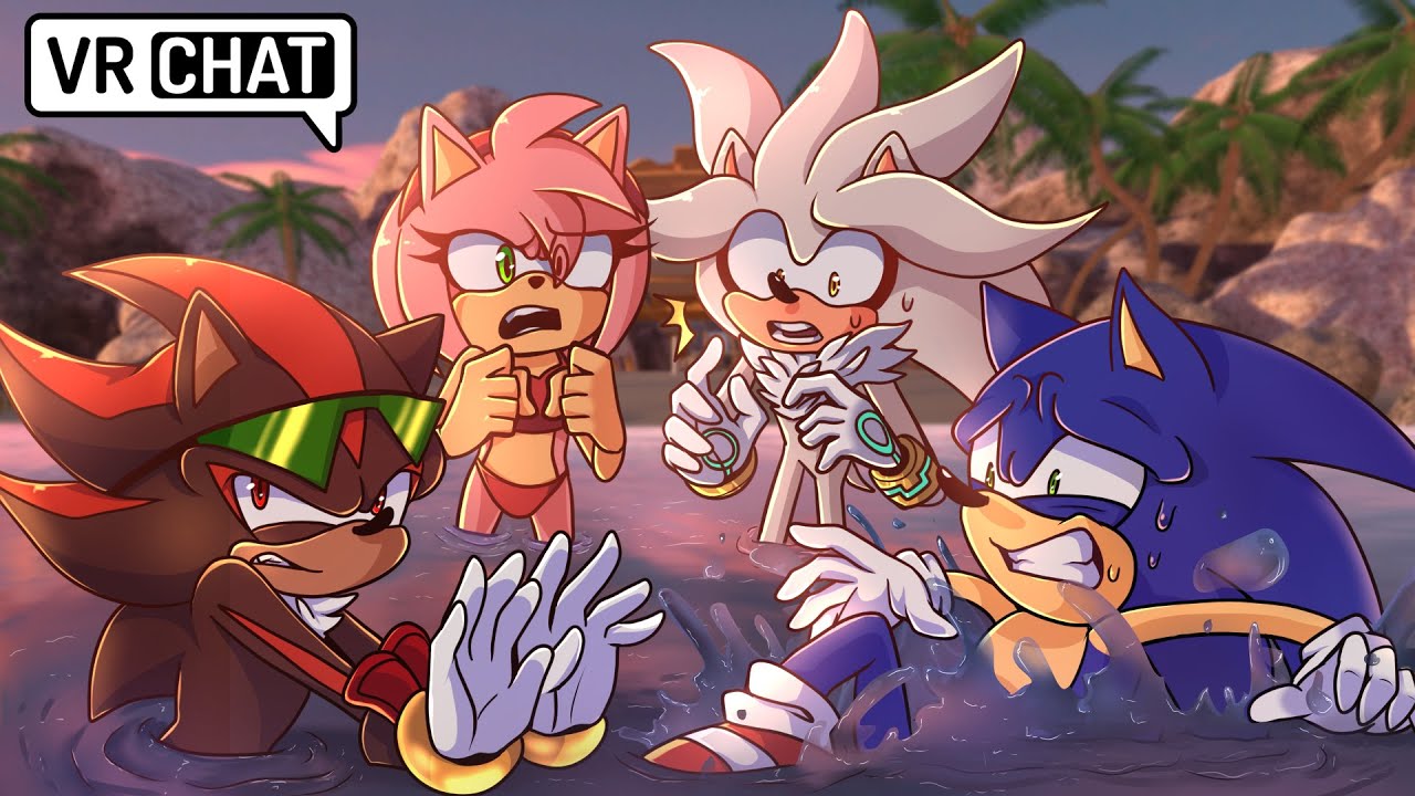 Sonic's Swimming Lesson At the Beach! (VR Chat)