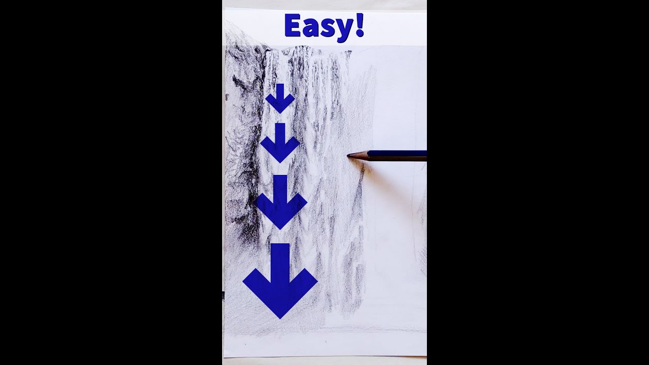 Waterfall drawing tip 1 #shorts