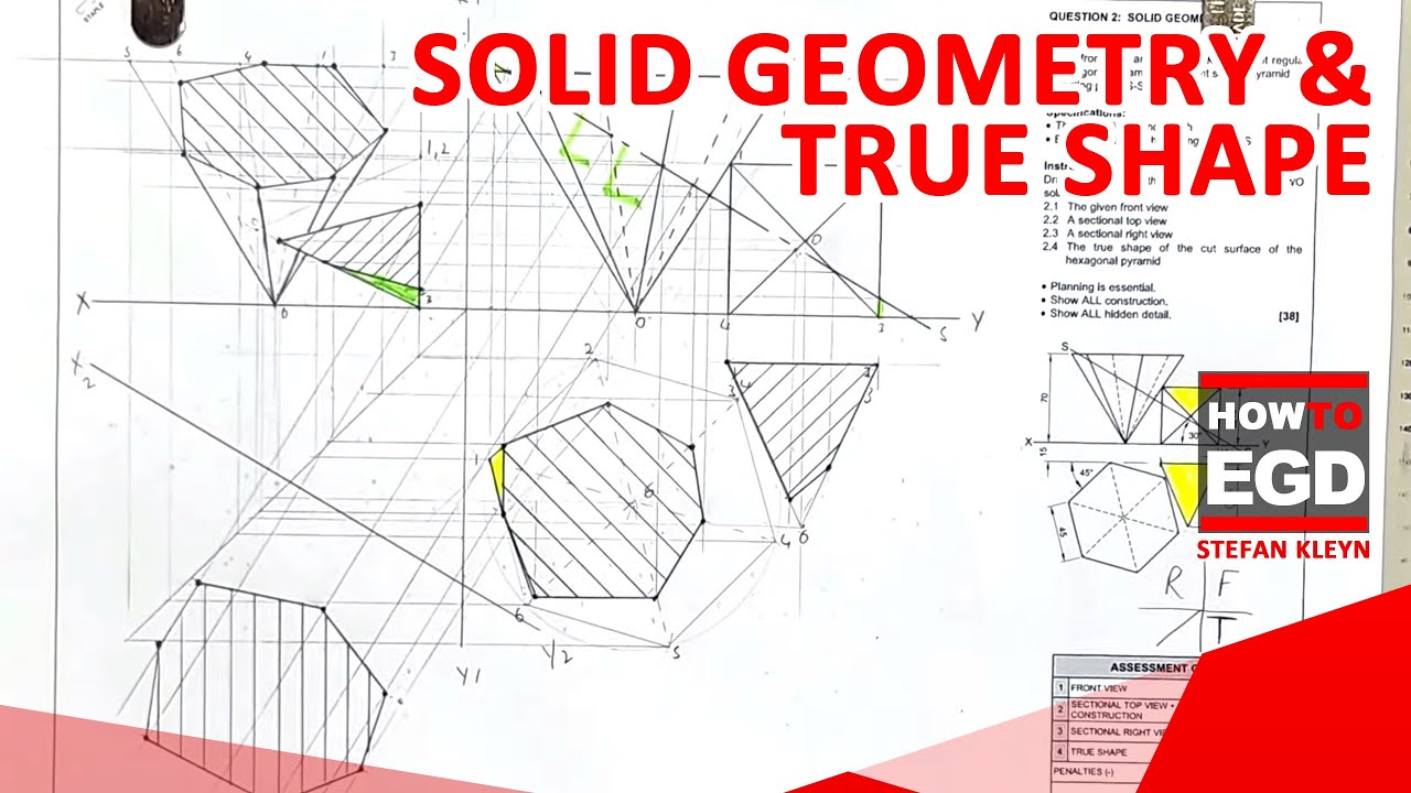 Revision - Solid Geometry and True Shape - Grade 12