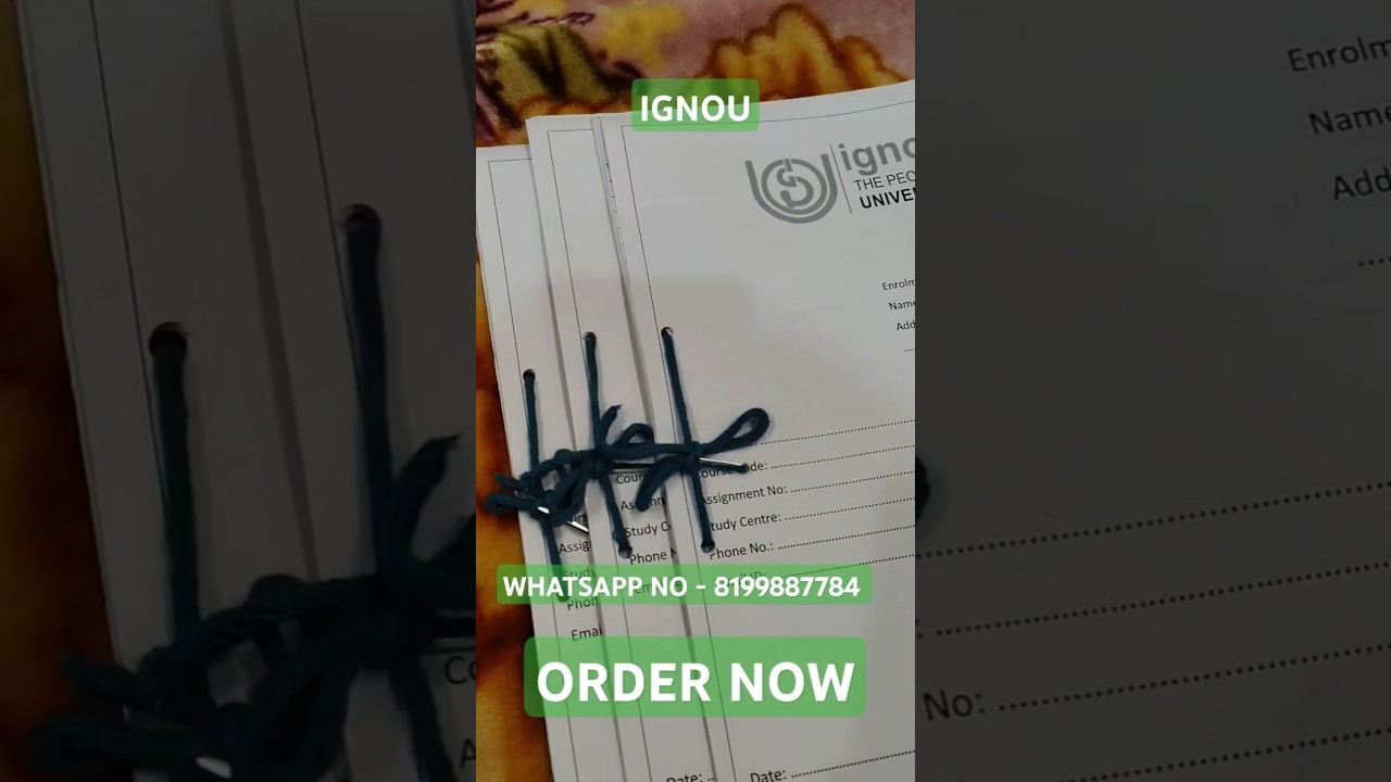 IGNOU ASSIGNMENT 2026 - IGNOU ADMISSION 2026 JANUARY SESSION