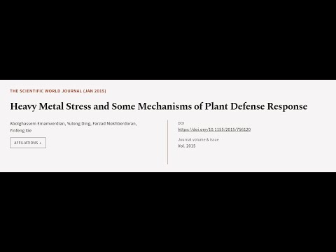 Heavy Metal Stress and Some Mechanisms of Plant Defense Response | RTCL.TV