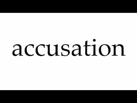 How to Pronounce accusation