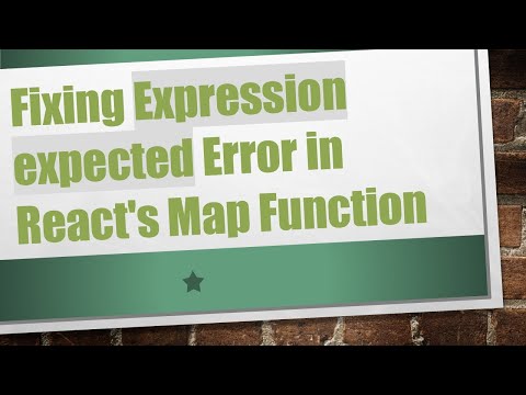 Fixing Expression expected Error in React's Map Function