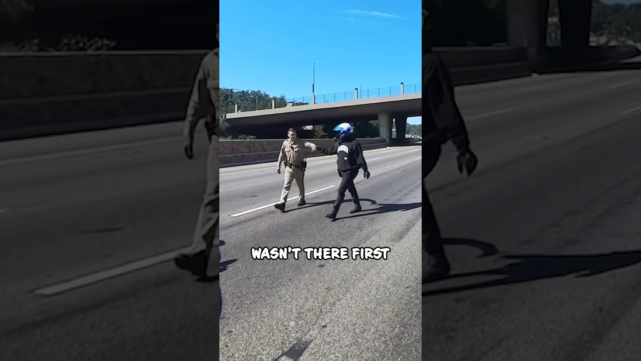 Motorcyclists Saved by Cop So They Return the Favor - Wholesome Police Moment ❤️ #shorts