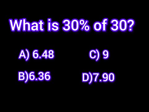 What is 30% of 30?-Percentage Math Problem