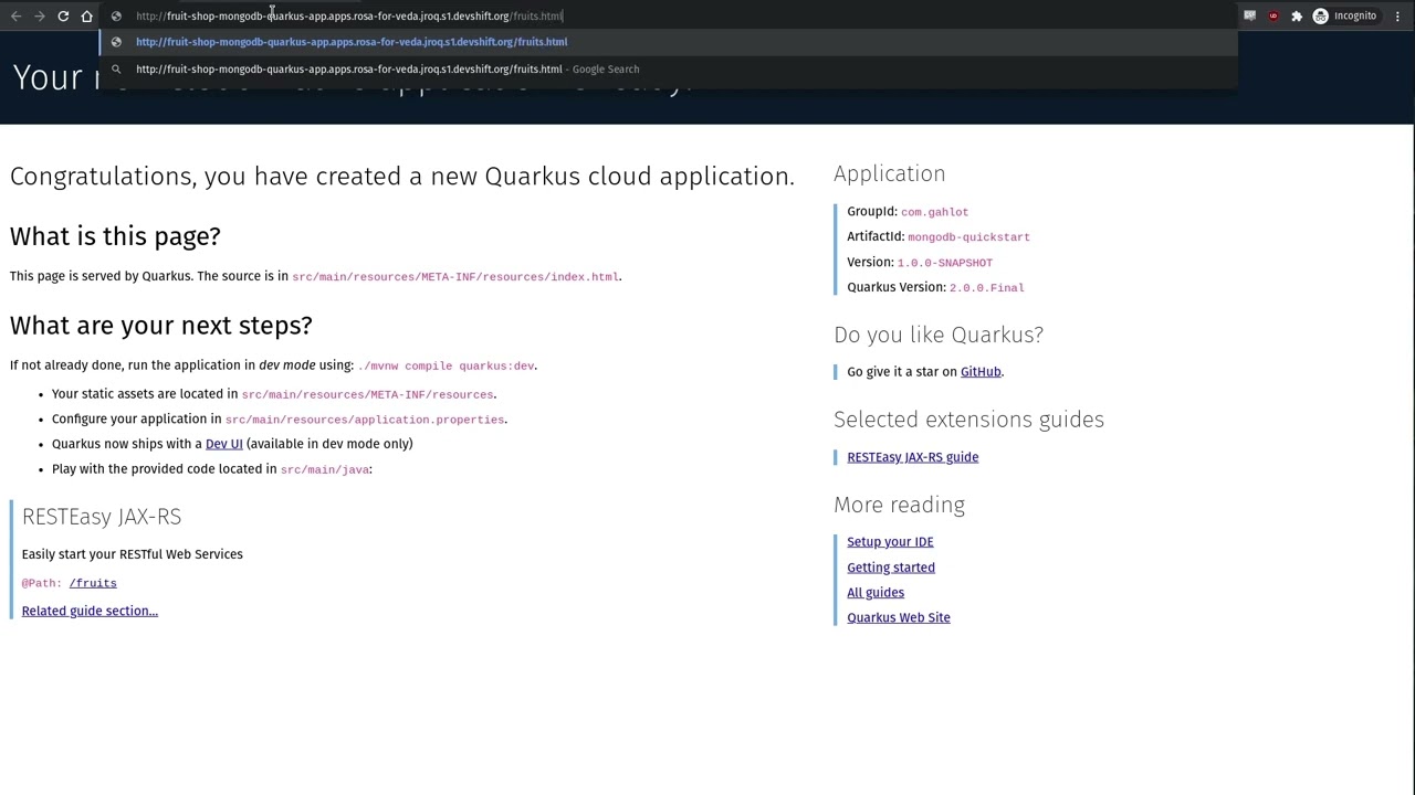 Developers: Demo of Red Hat OpenShift Database Access for developers (Service Preview)