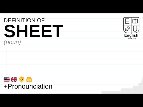 SHEET meaning, definition & pronunciation | What is SHEET? | How to say SHEET