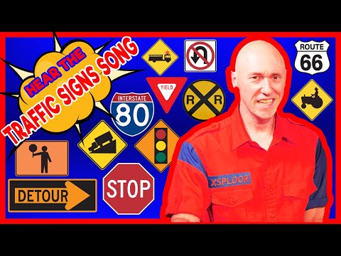 Traffic Signs Song | Children Learn Safety & Traffic Signs Shapes & Colors, + Kids Songs & Animation