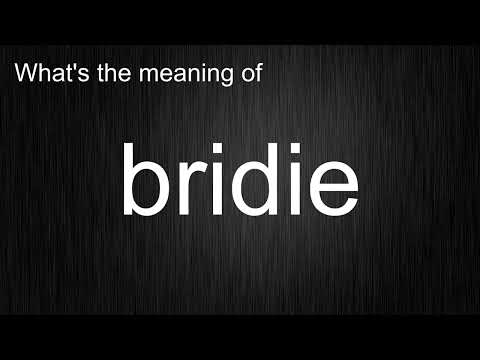 What's the meaning of "bridie", How to pronounce bridie?