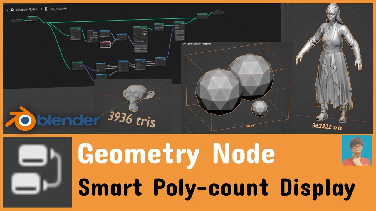 Smart Polycounter | Geometry Node tutorial | Blender 3.2+
