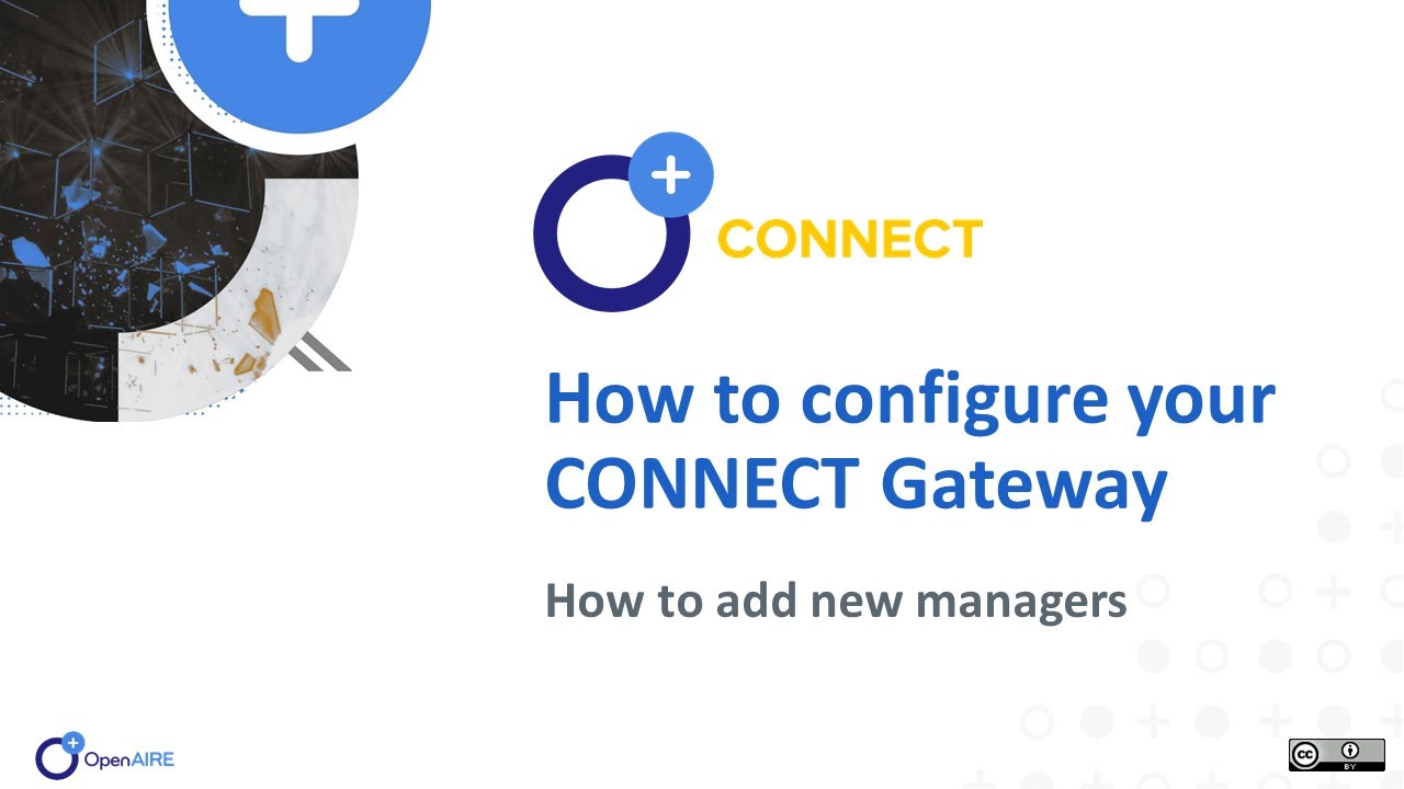 OpenAIRE CONNECT tutorial - How to add new managers