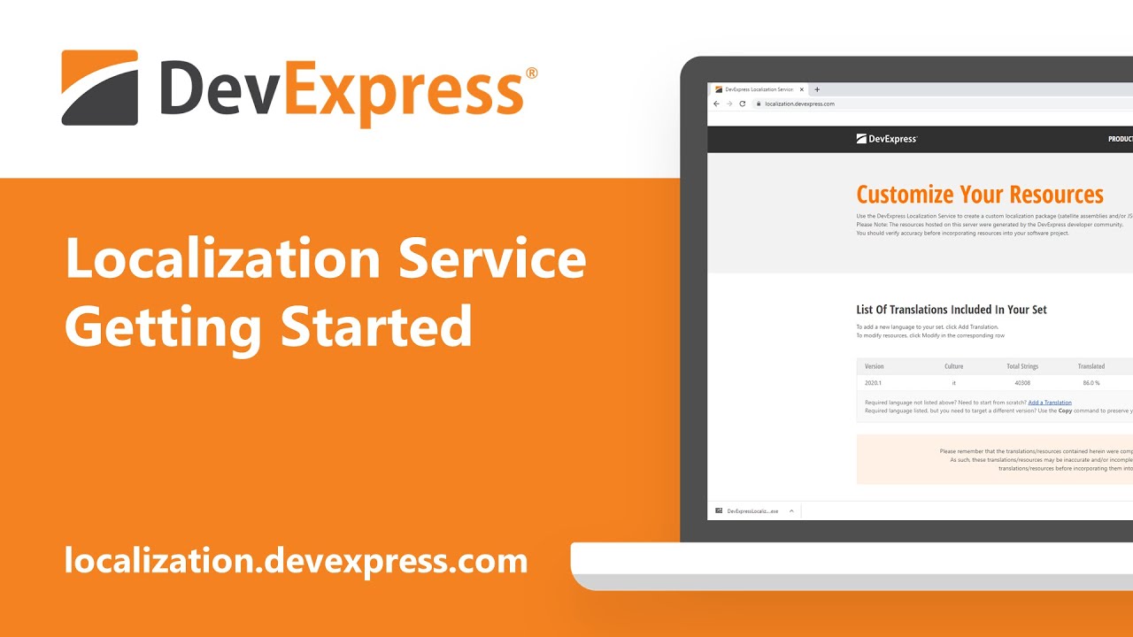 DevExpress Localization: Getting Started