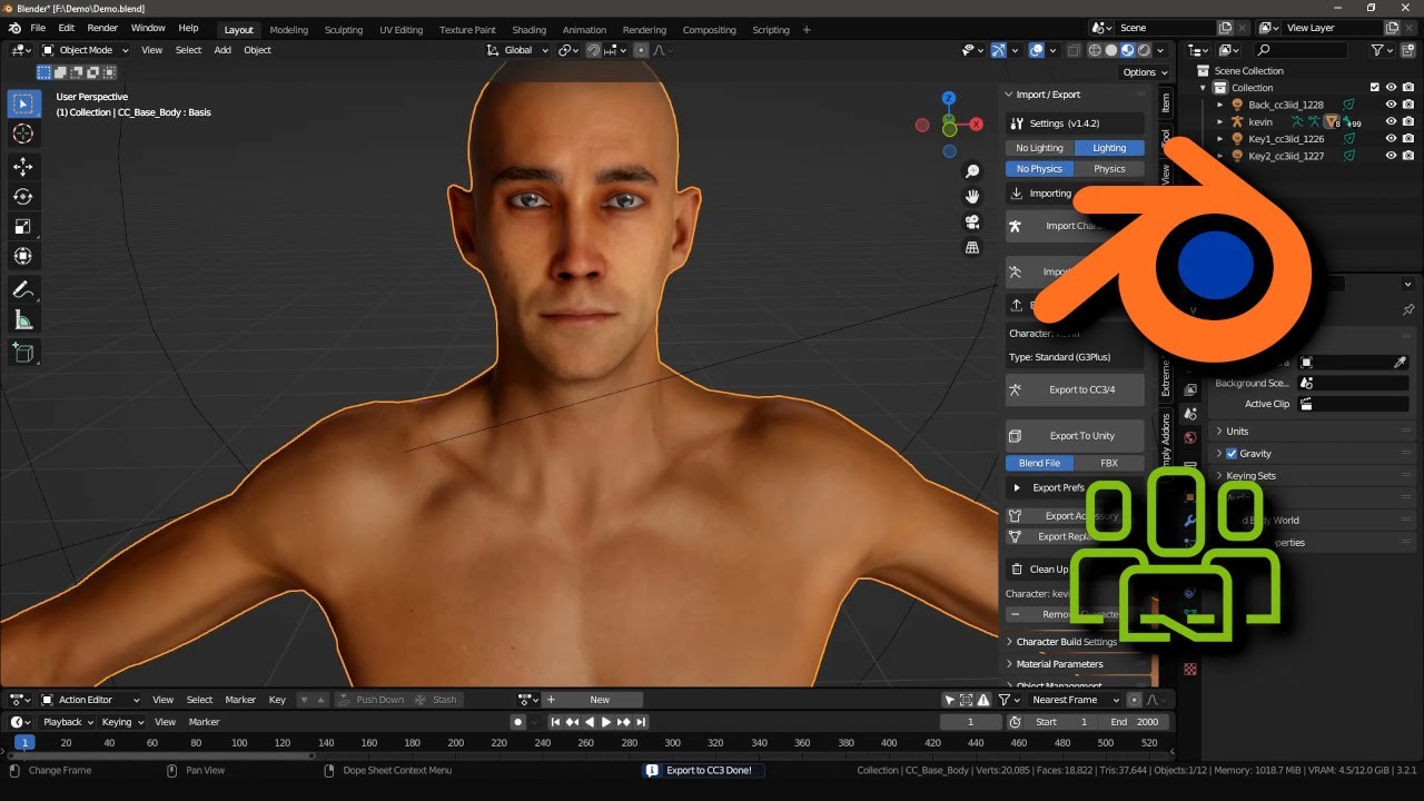 CC/iC Blender Tools & CC4 Plugin - Pipeline Test